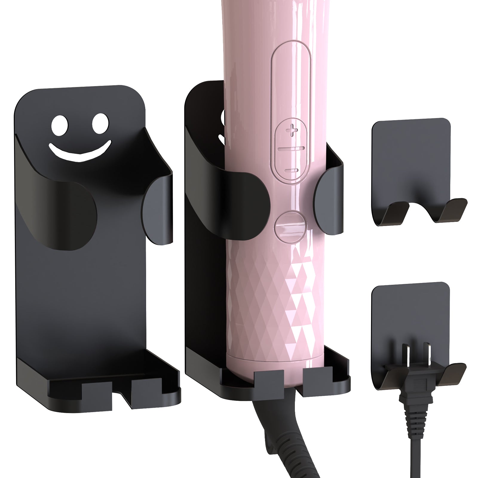 Linkidea Carbon Steel Wall Mount Curling Iron Holder, 2 Pack Hair Tool ...