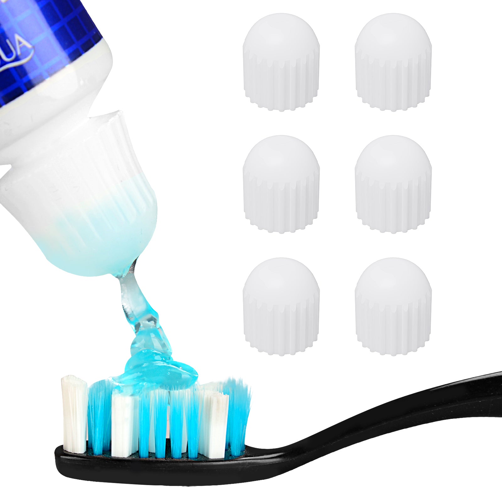 Linkidea 6 Pack Self Closing Toothpaste Caps for Kids Adult Bulk Pack ...