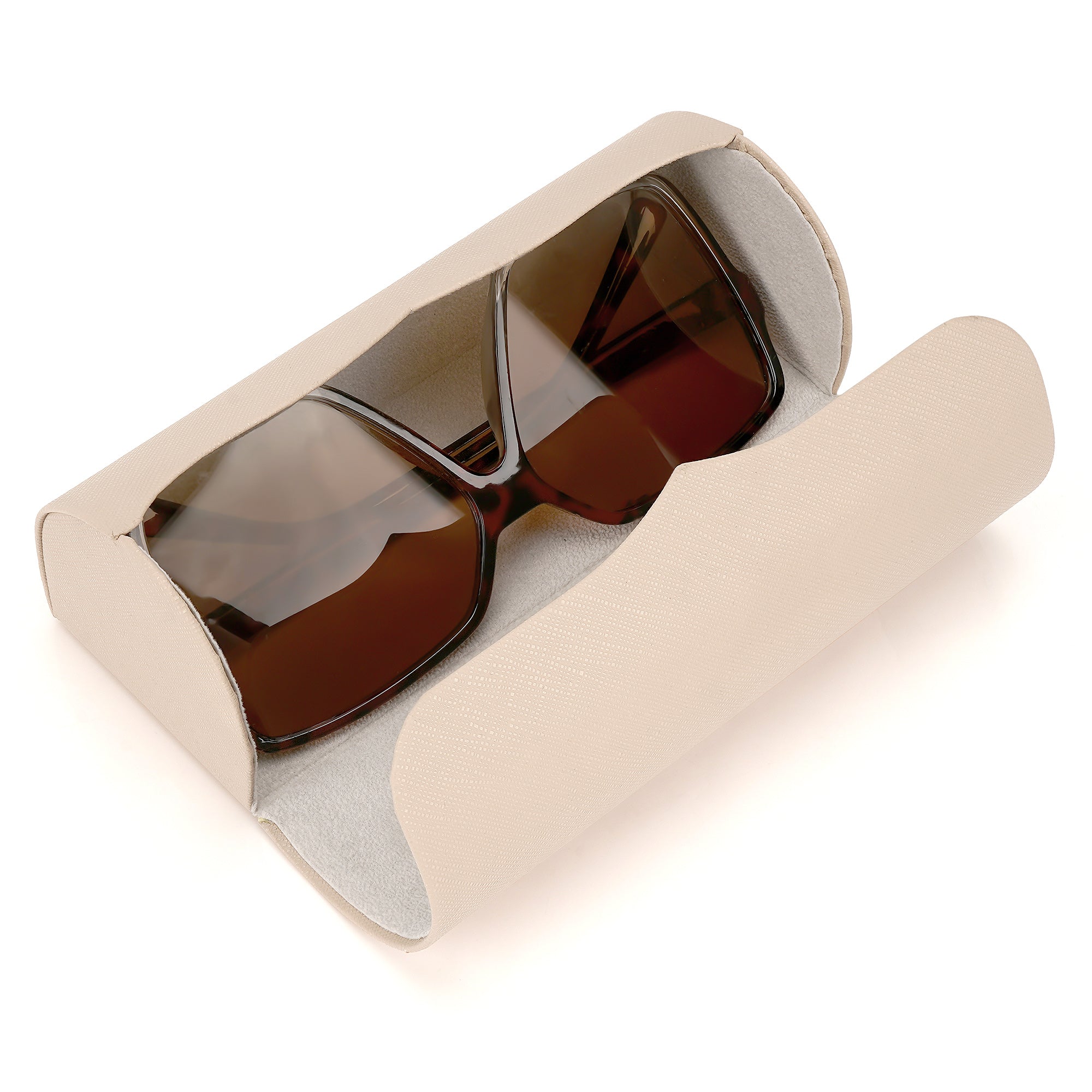 Extra Large Hard Shell Sunglasses Case, Vegan Leather Sun Glasses Stor ...