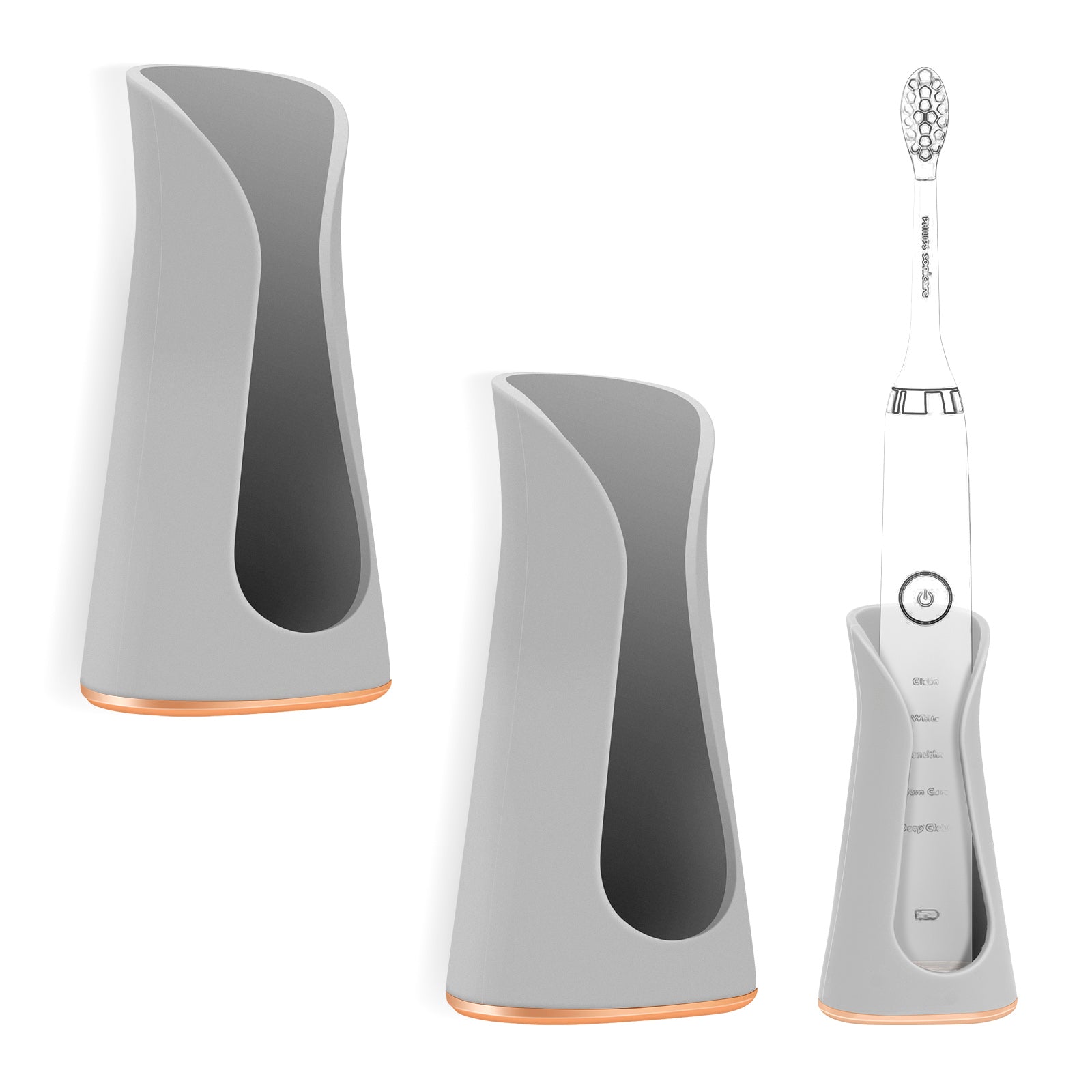 Linkidea 2 Pack Wall Mounted Electric Toothbrush Holder Storage, Bathr ...