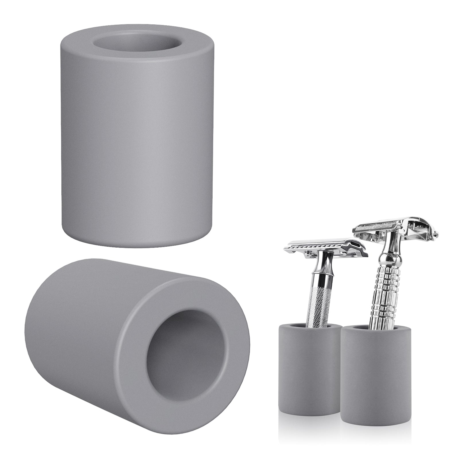 Linkidea 2 Pack Safety Razor Stand, Opening Dia 0.8" (2.2cm) Diatomite ...
