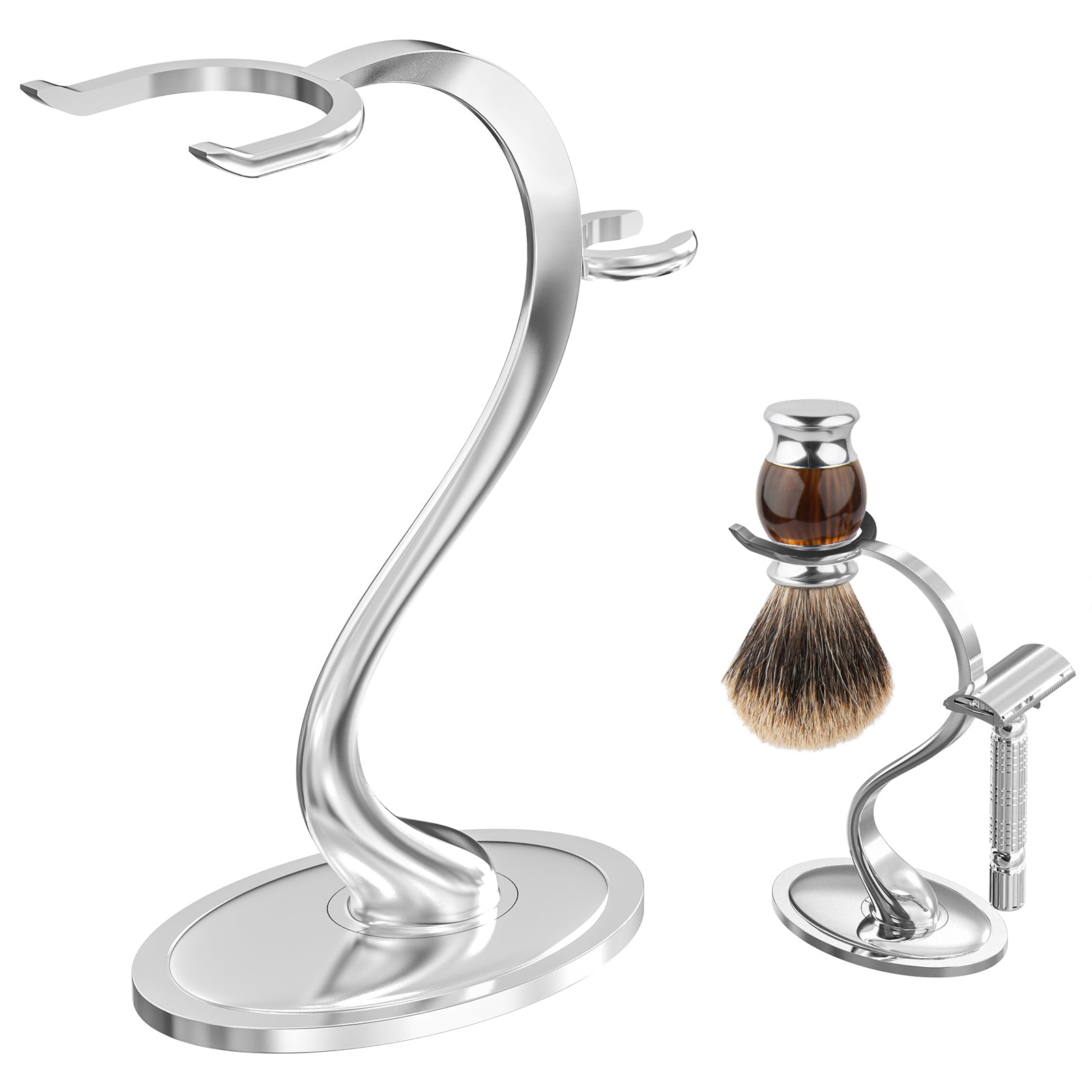 Linkidea Razor Holder Stand, Stainless Steel Shaving Brush Organizer w ...
