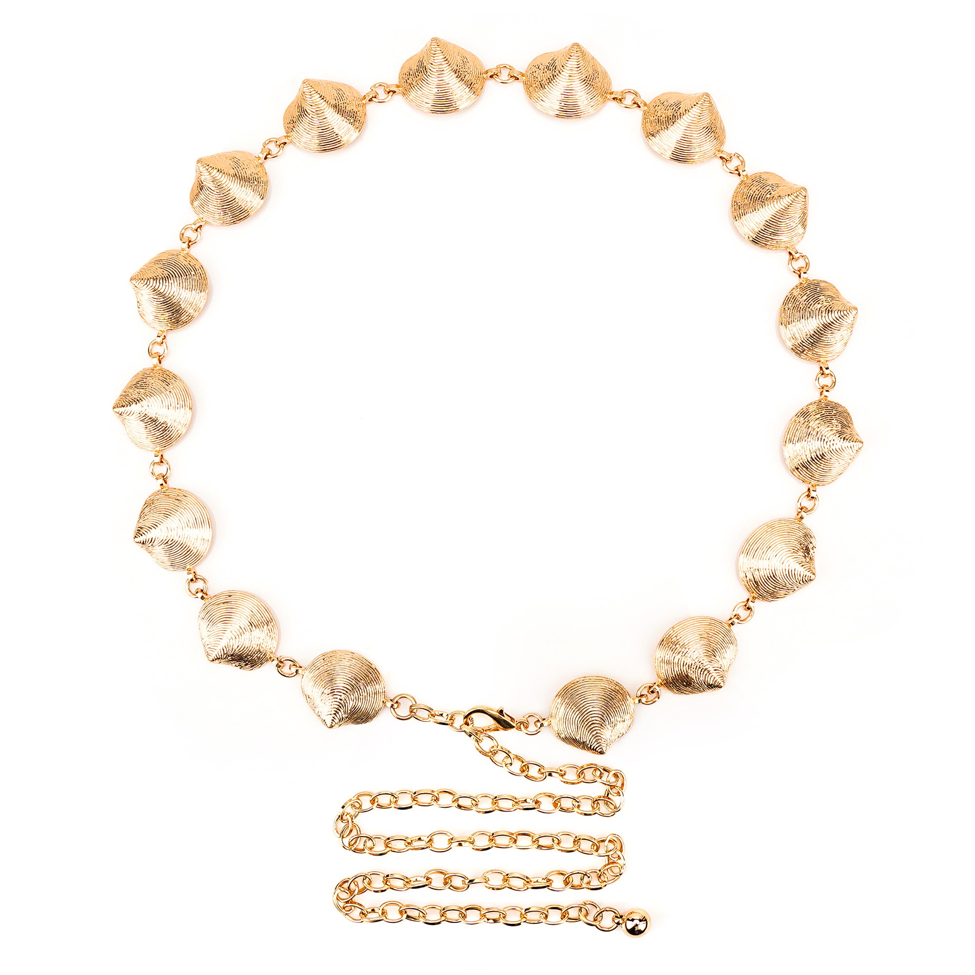 Plus Size Chain Belt for Women, Extra Large Metal Gold Shell Waist Bel ...