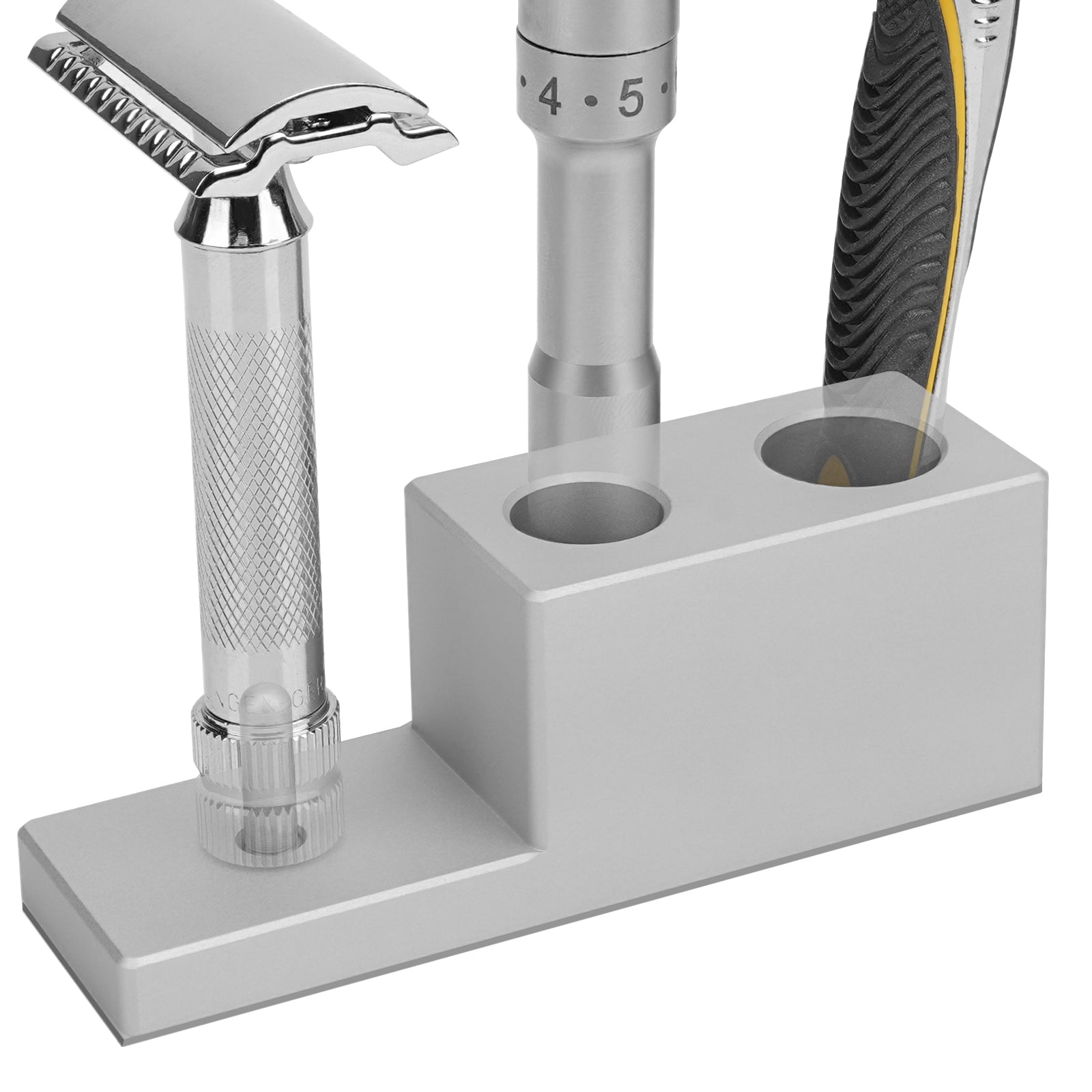 Linkidea Aluminum Alloy Razor Stand with Drainage Base , Compatible wi ...